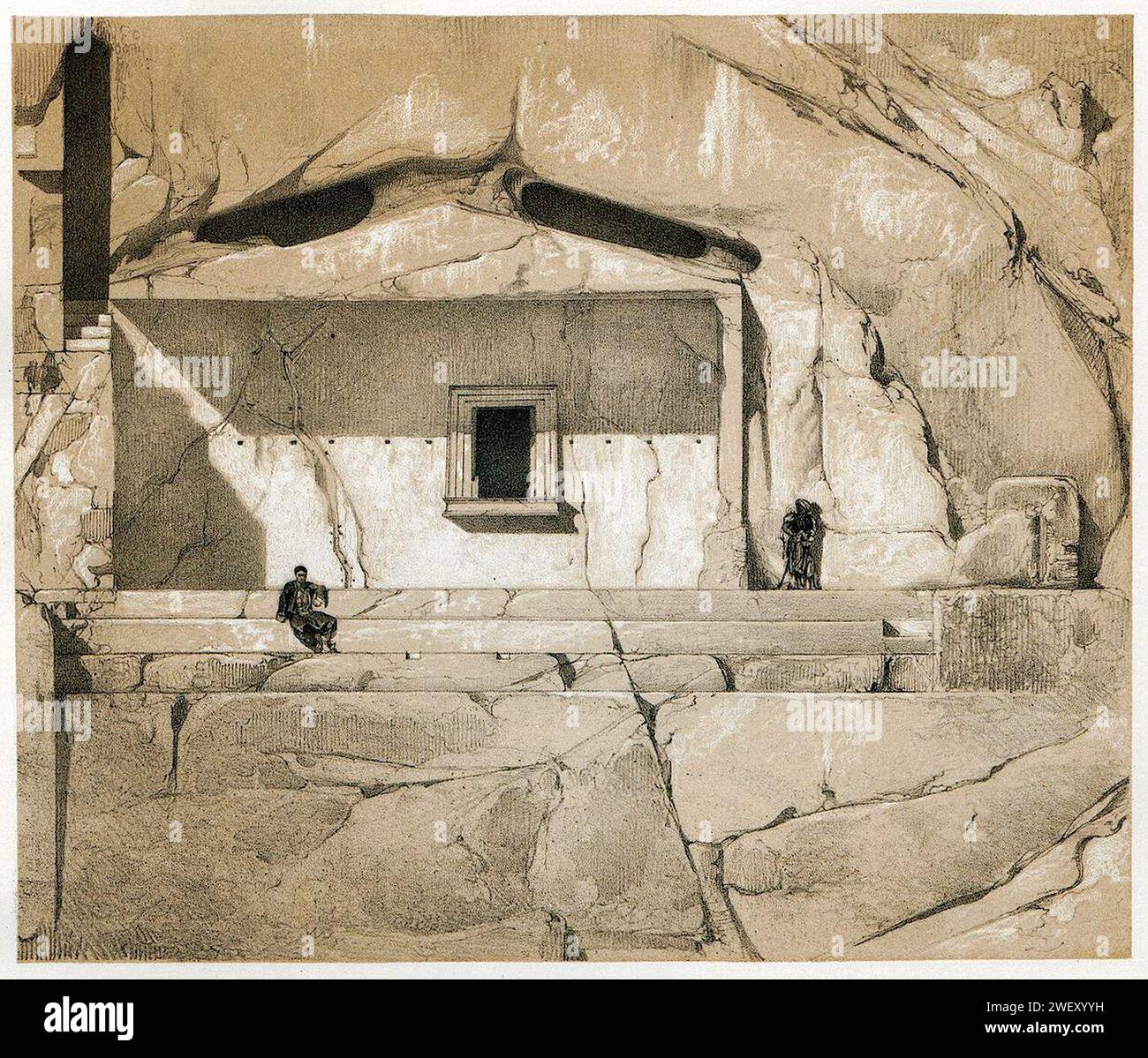 Amasya Tomb A elevation (Perrot, Exp. arch. de la Galatie, pl. 76 Stock Photo - Alamy