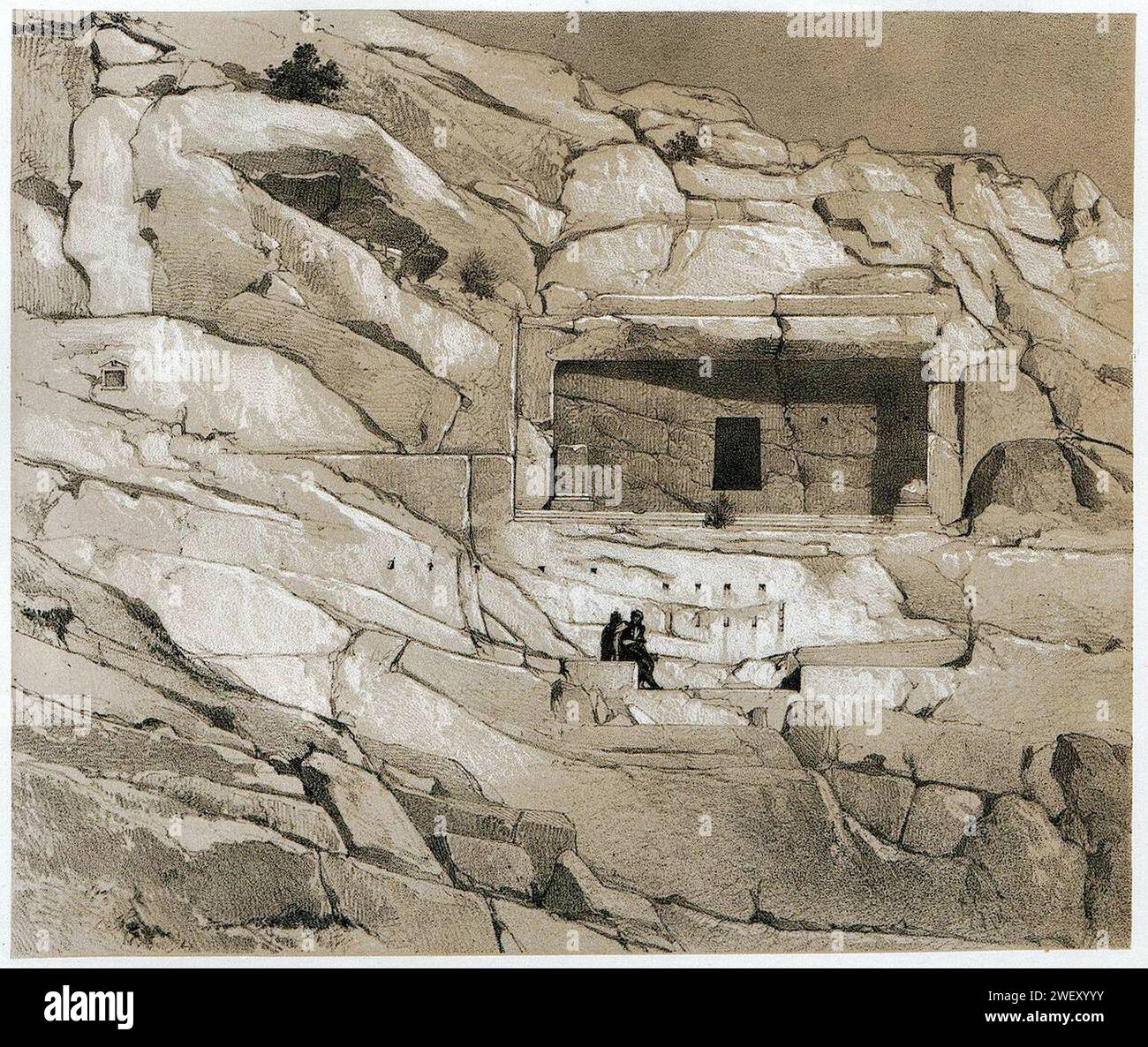 Amasya Tomb at base of cliff (Perrot, Exp. arch. de la Galatie, pl. 74 ...