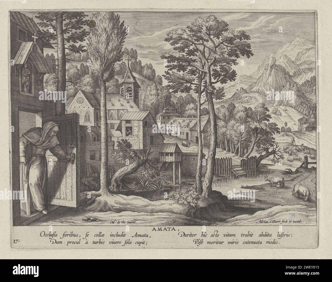 Amata print by Maerten de Vos, S.I 817 Stock Photo - Alamy