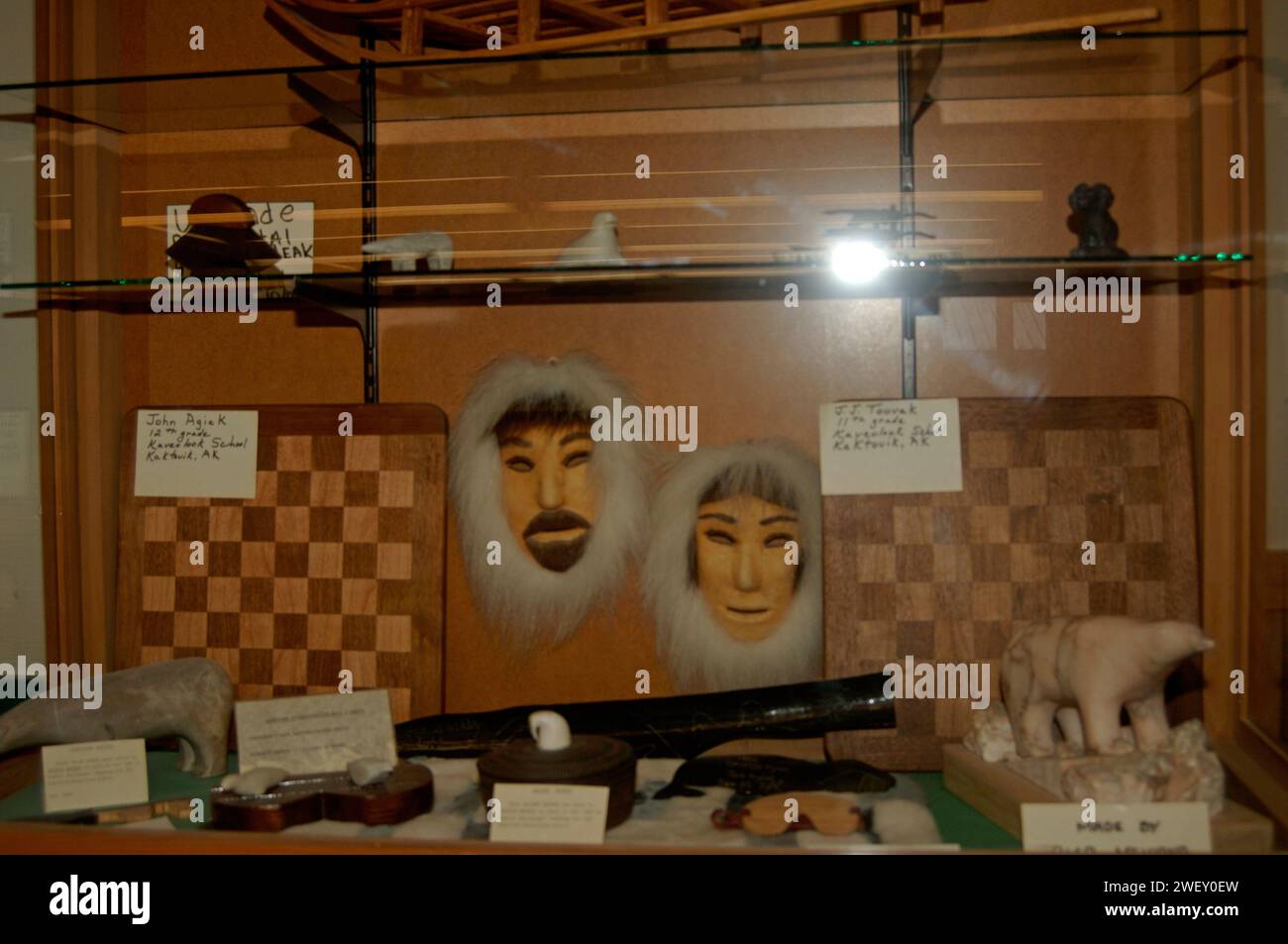 native inupiat artwork made from marine animals on display in the ...