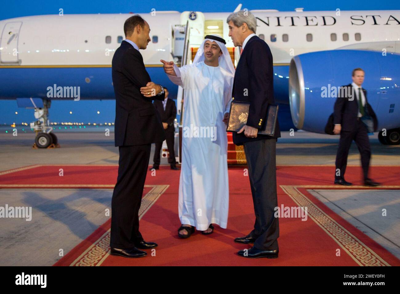 Ambassador Michael Corbin, UAE Foreign Minister Abdullah bin Zayad Chat ...