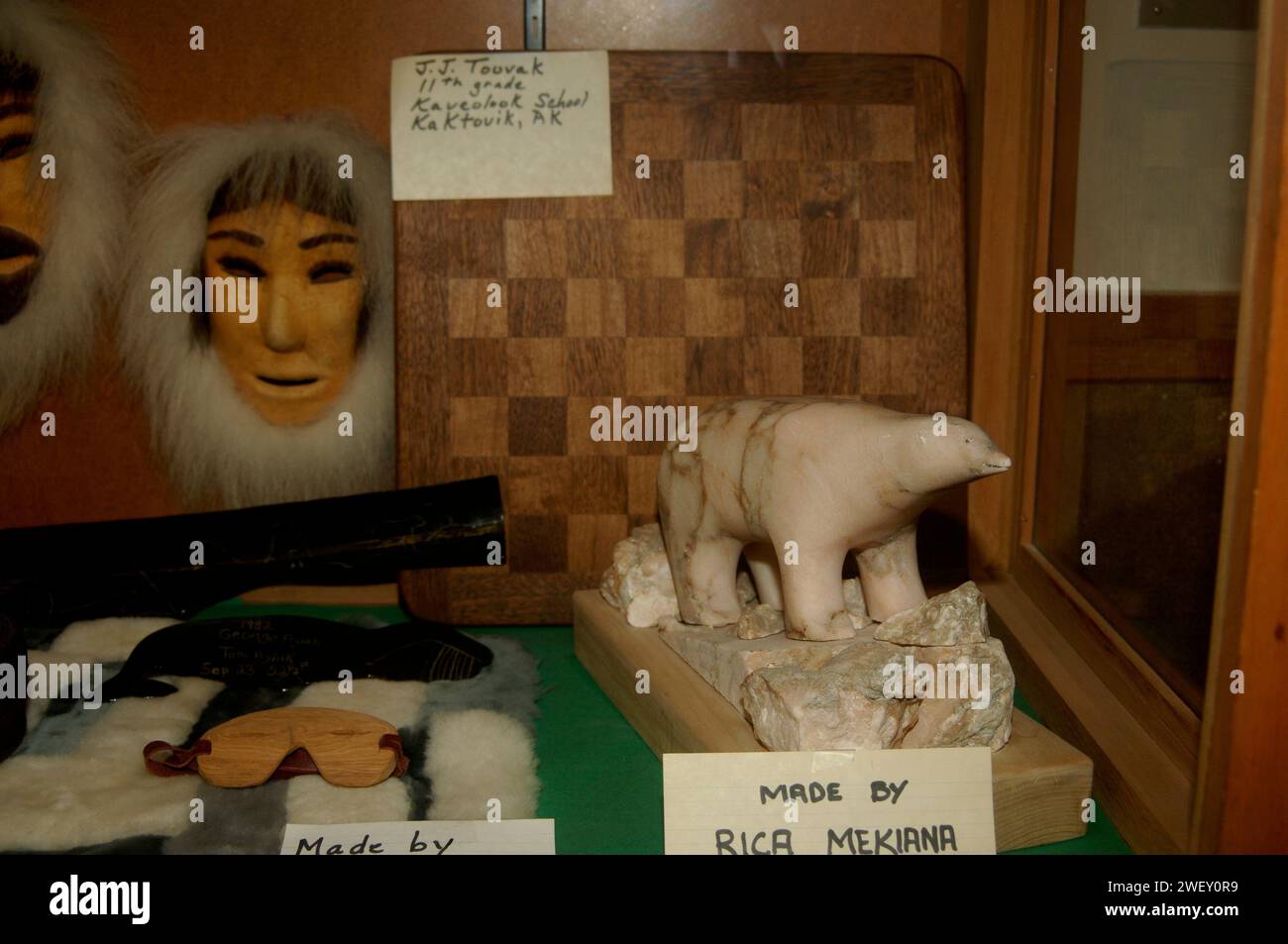 native inupiat artwork made from marine animals on display in the ...