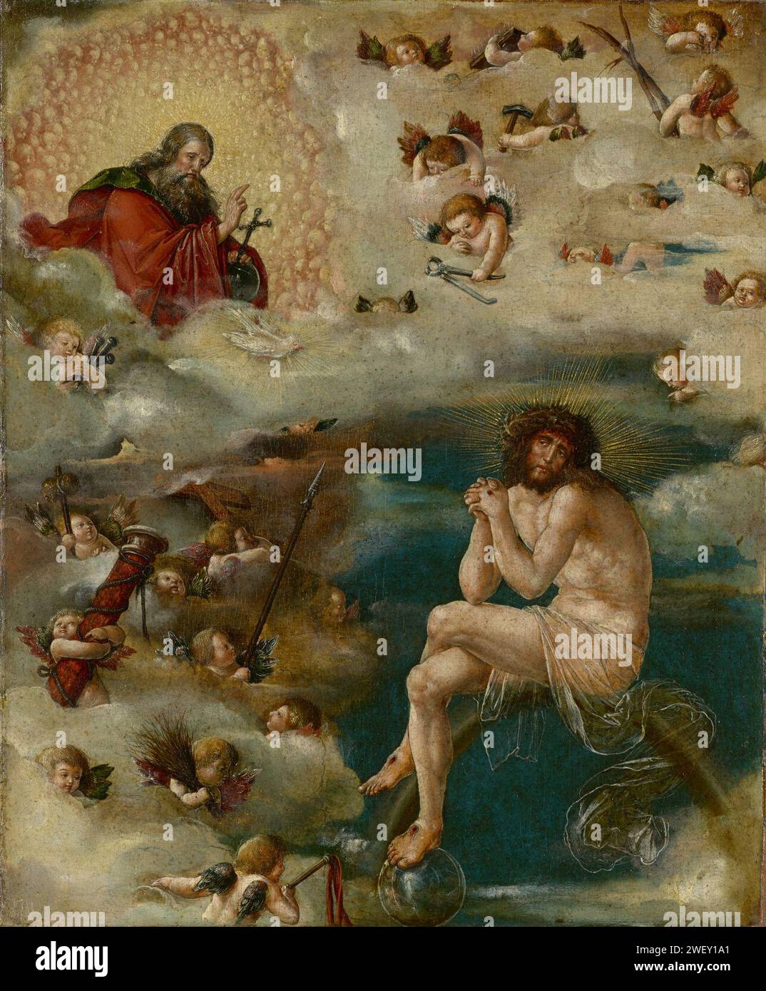 Christ interceding with god the father 1515 hi-res stock photography ...