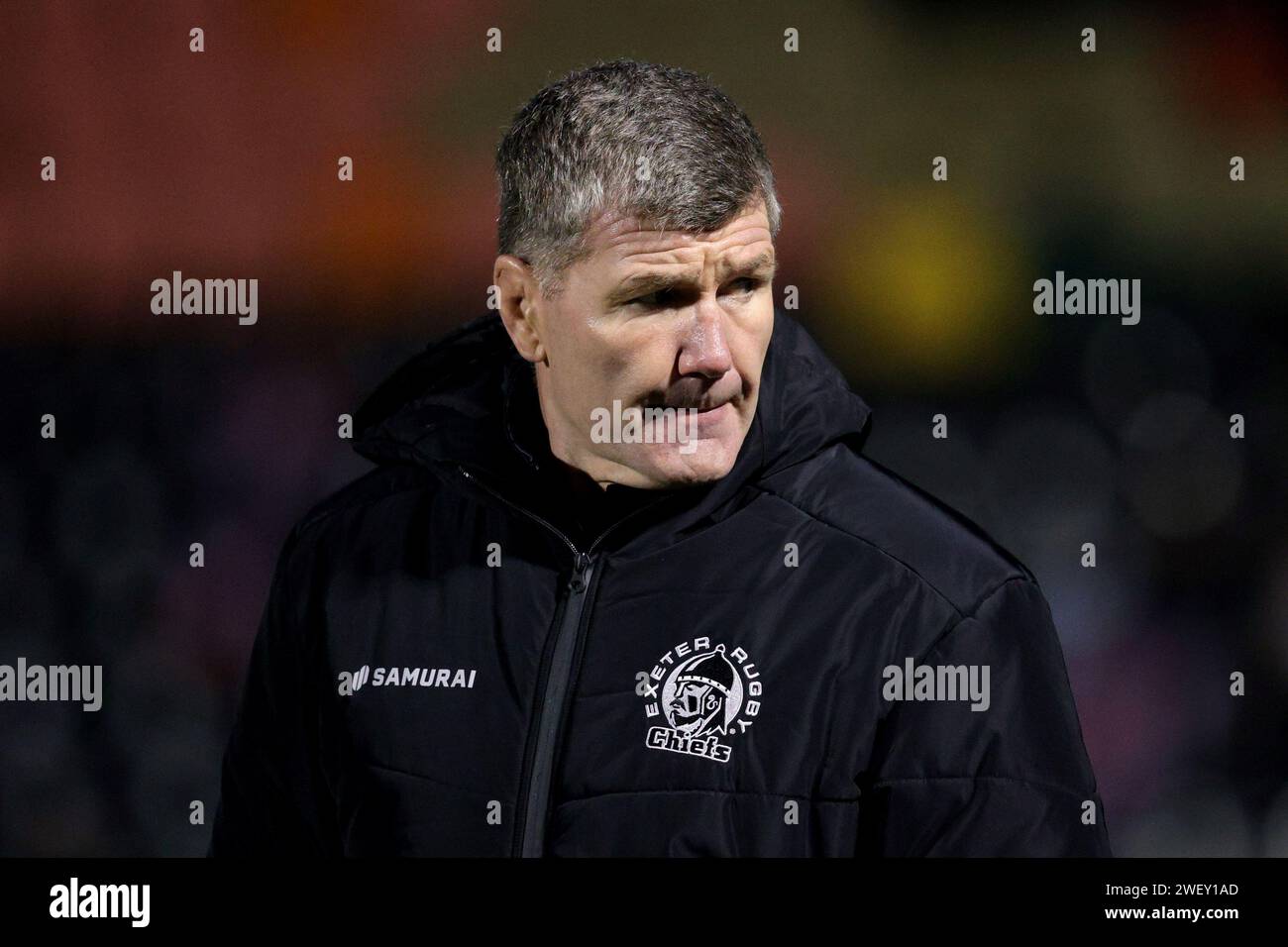 Exeter director of rugby Rob Baxter before the Gallagher Premiership ...