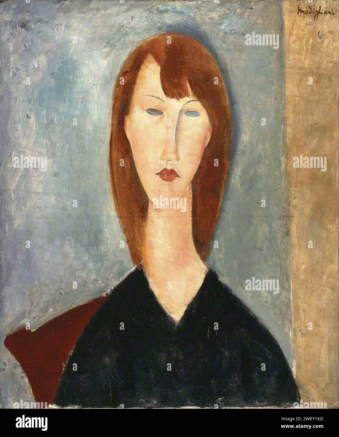 Amedeo Modigliani (1884-1920) - Portrait of an Unknown Model Stock ...