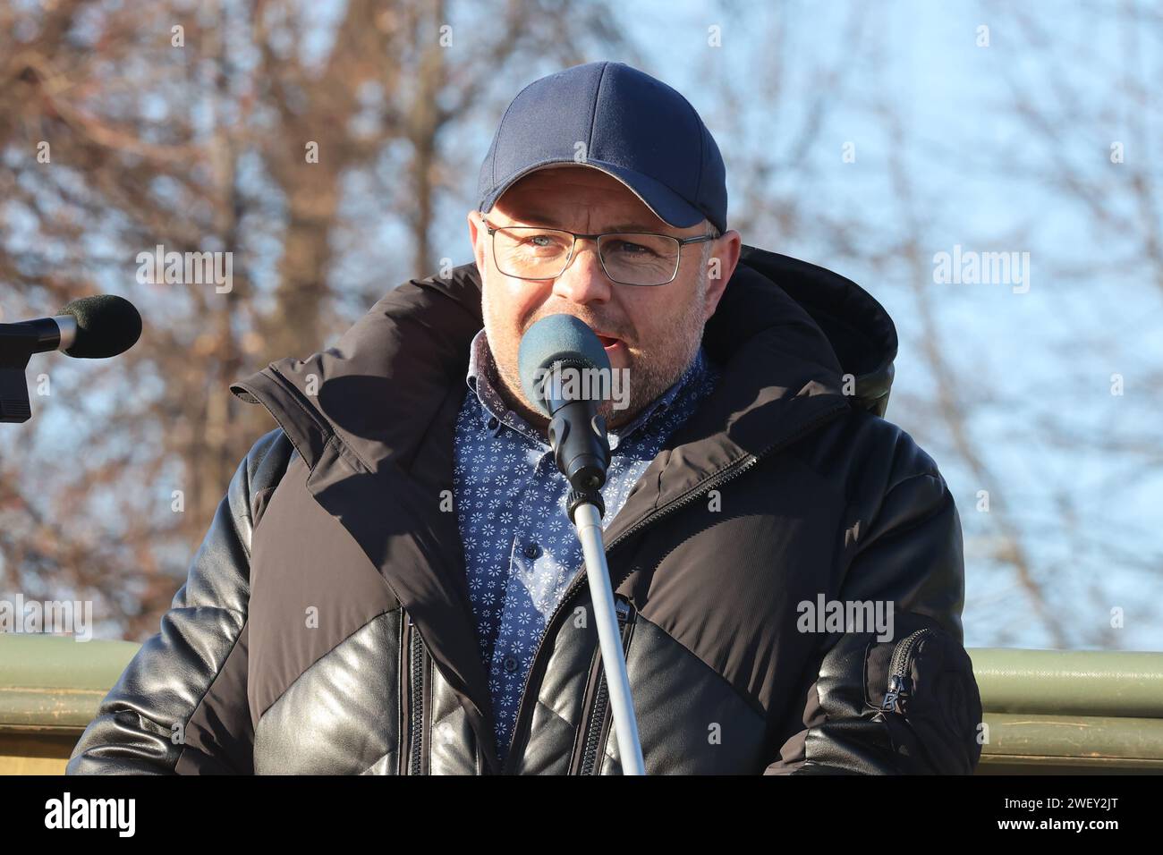 Gera, Germany. 27th Jan, 2024. The right-wing extremist Christian Klar ...