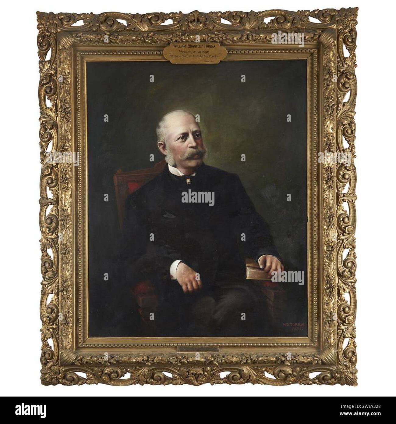 American School 19th century Portrait of William Brantley Hanna (1836 ...