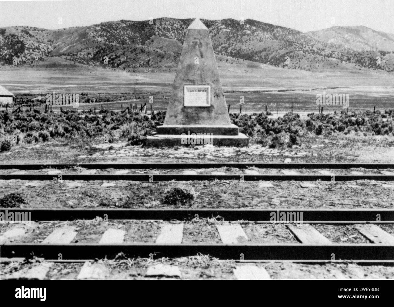 America's Highways 1776–1976 - Monument commerating the last spike on ...