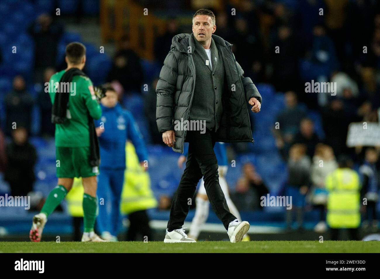 Luton Town manager Rob Edwards at full time during the FA Cup Fourth ...