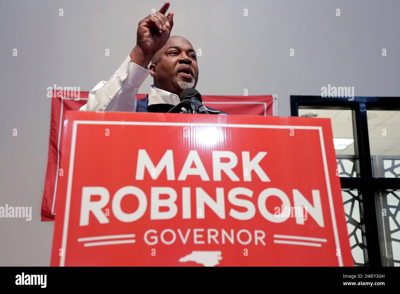 North Carolina Lt. Gov. Mark Robinson, a Republican candidate for North ...