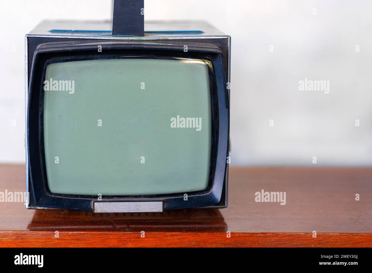 The first vintage small TV. The old TV . Vintage television receiver ...