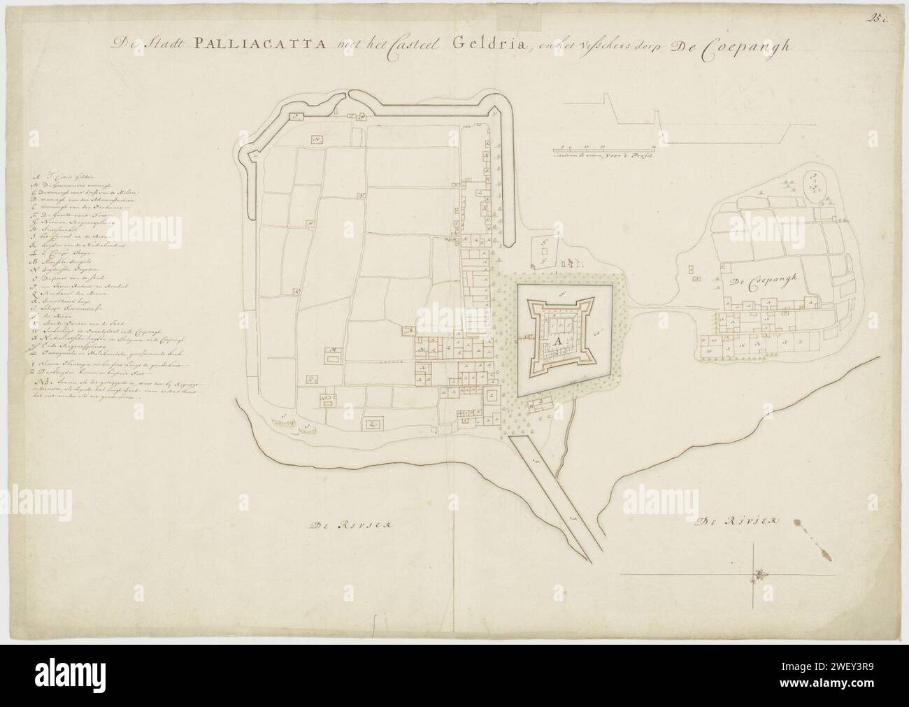 Map of the city of Palliacatta Stock Photo - Alamy