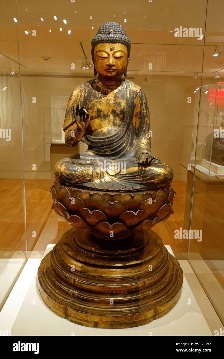 Amida, Buddha of the Western Paradise, Japan, 1100s AD, hinoki wood ...