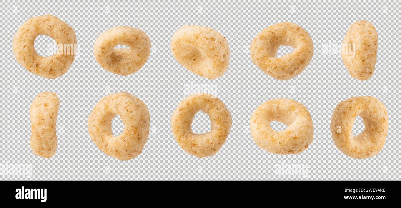 Set of Corn rings isolated on checkered background high resolution ...
