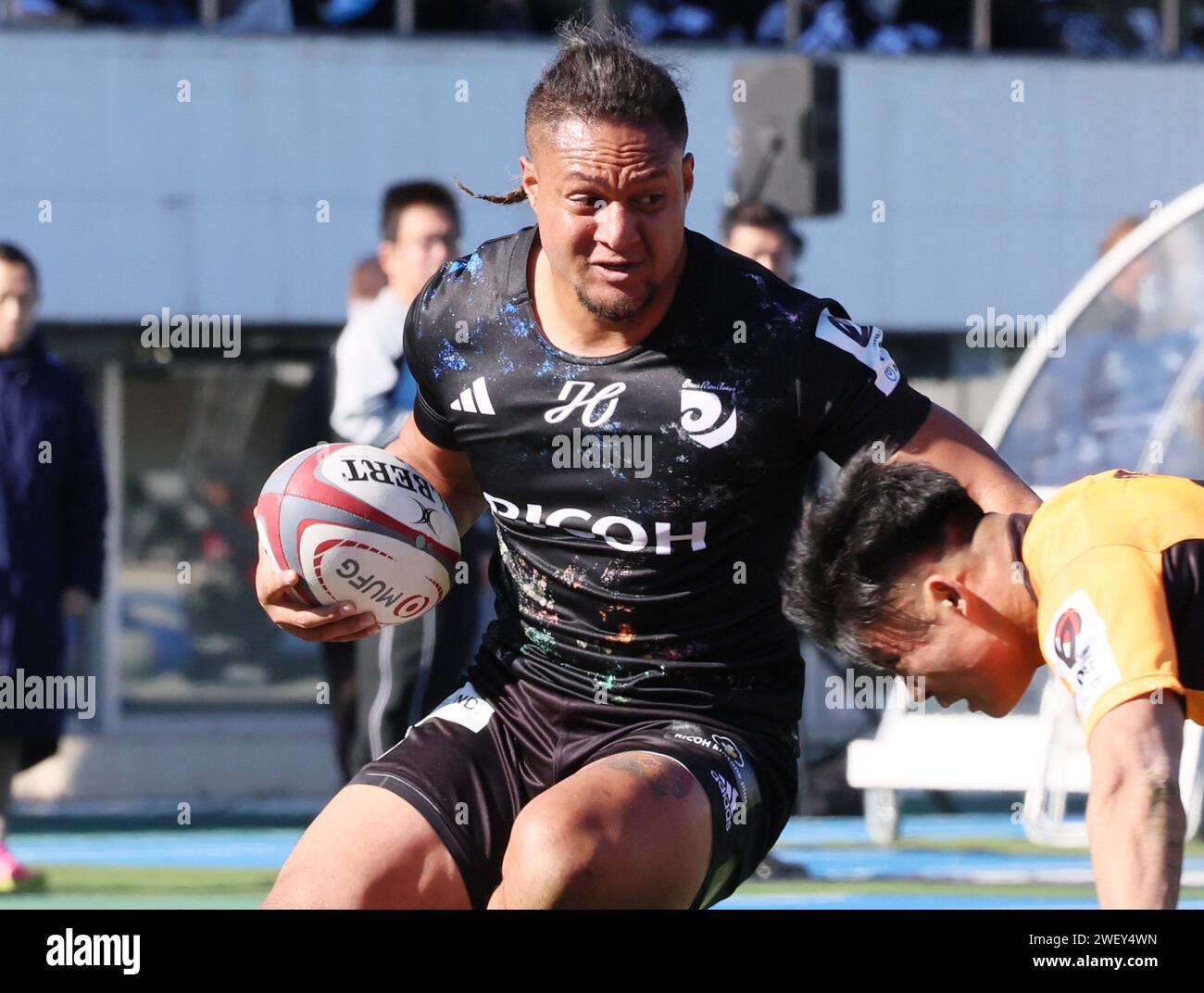 Tokyo, Japan. 27th Jan, 2024. Ricoh Black Rams Tokyo wing Siope Tavo ...