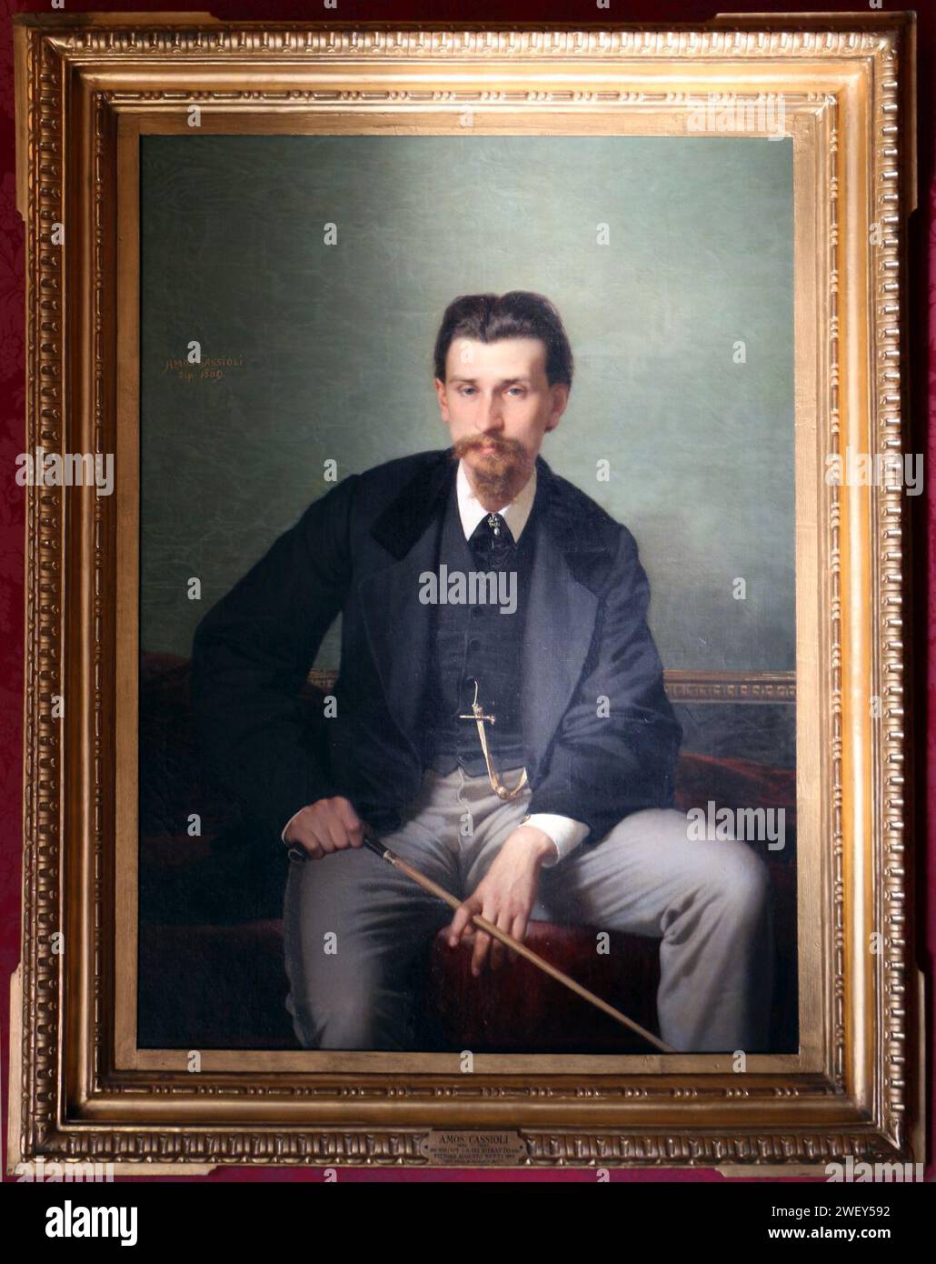 Amos cassioli, ritratto del pittore augusto betti, 1869 Stock Photo - Alamy