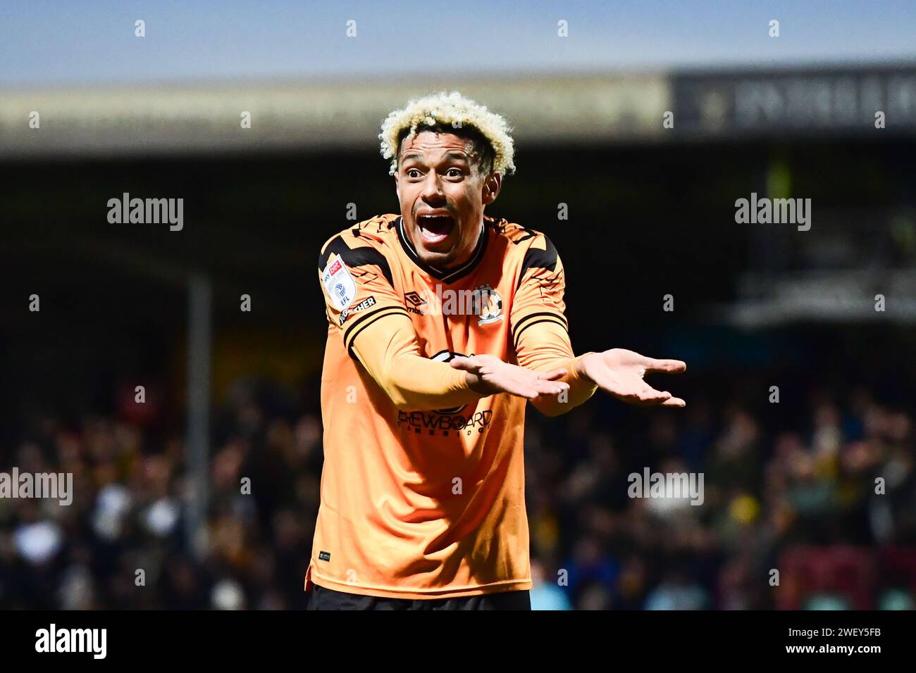 Lyle Taylor (18 Cambridge United) shows emotion during the Sky Bet ...