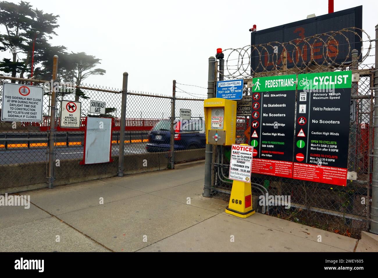 San Francisco, California: Southeast Gate for Pedestrians and Cyclist ...