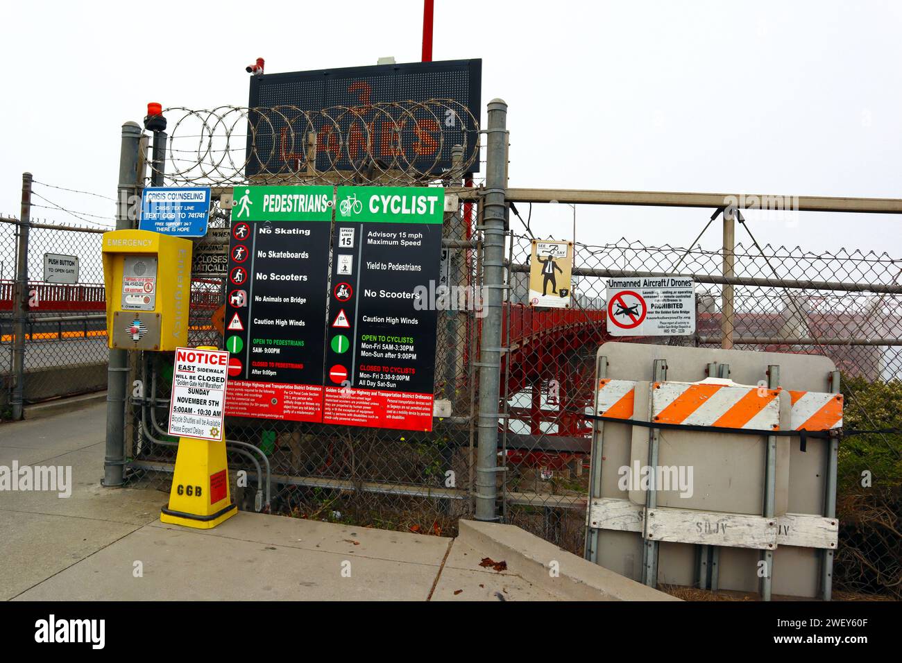 San Francisco, California: Southeast Gate for Pedestrians and Cyclist ...