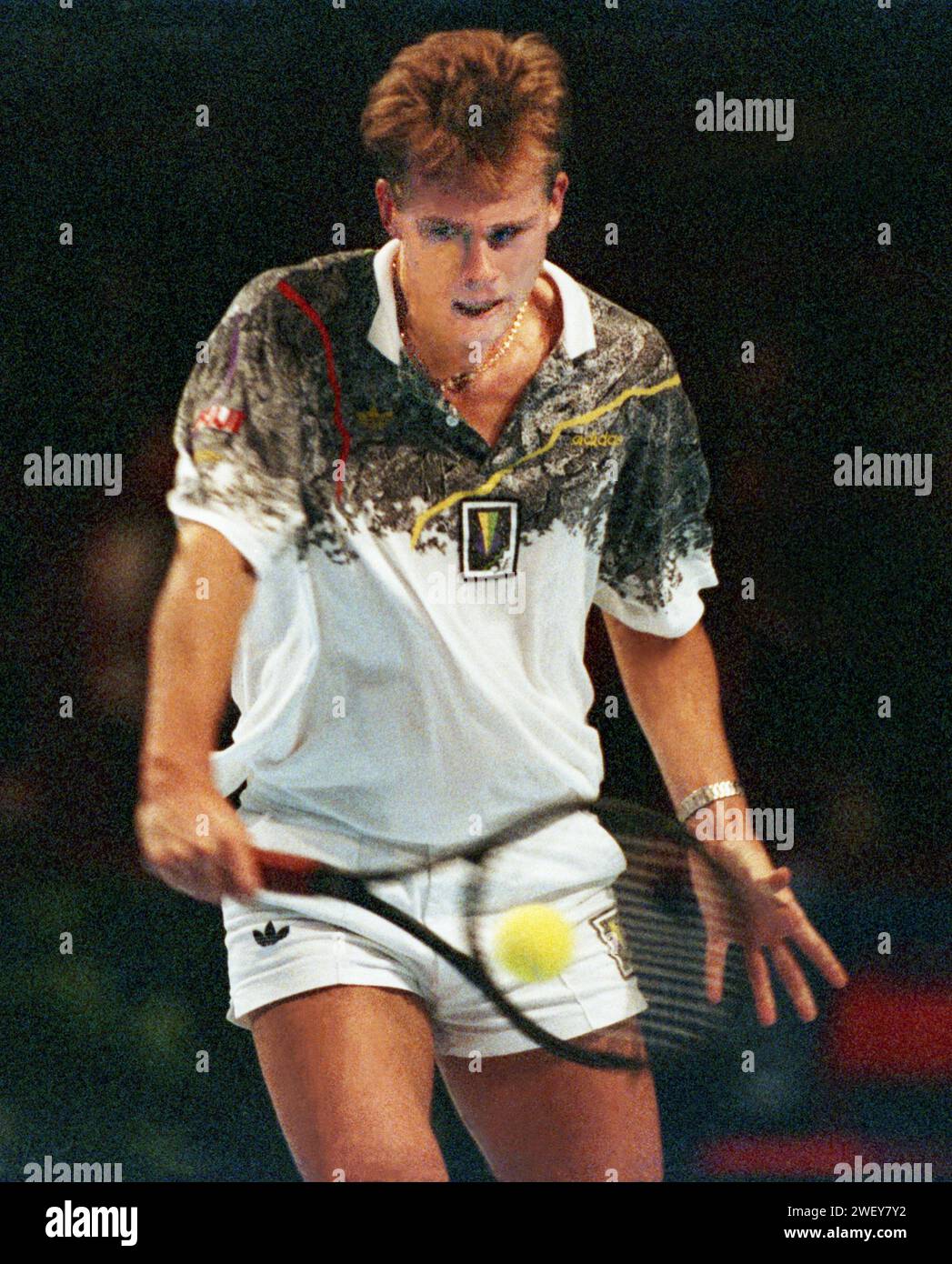 STEFAN EDBERG Swedish tennis player during Stockholm Open tournament ...