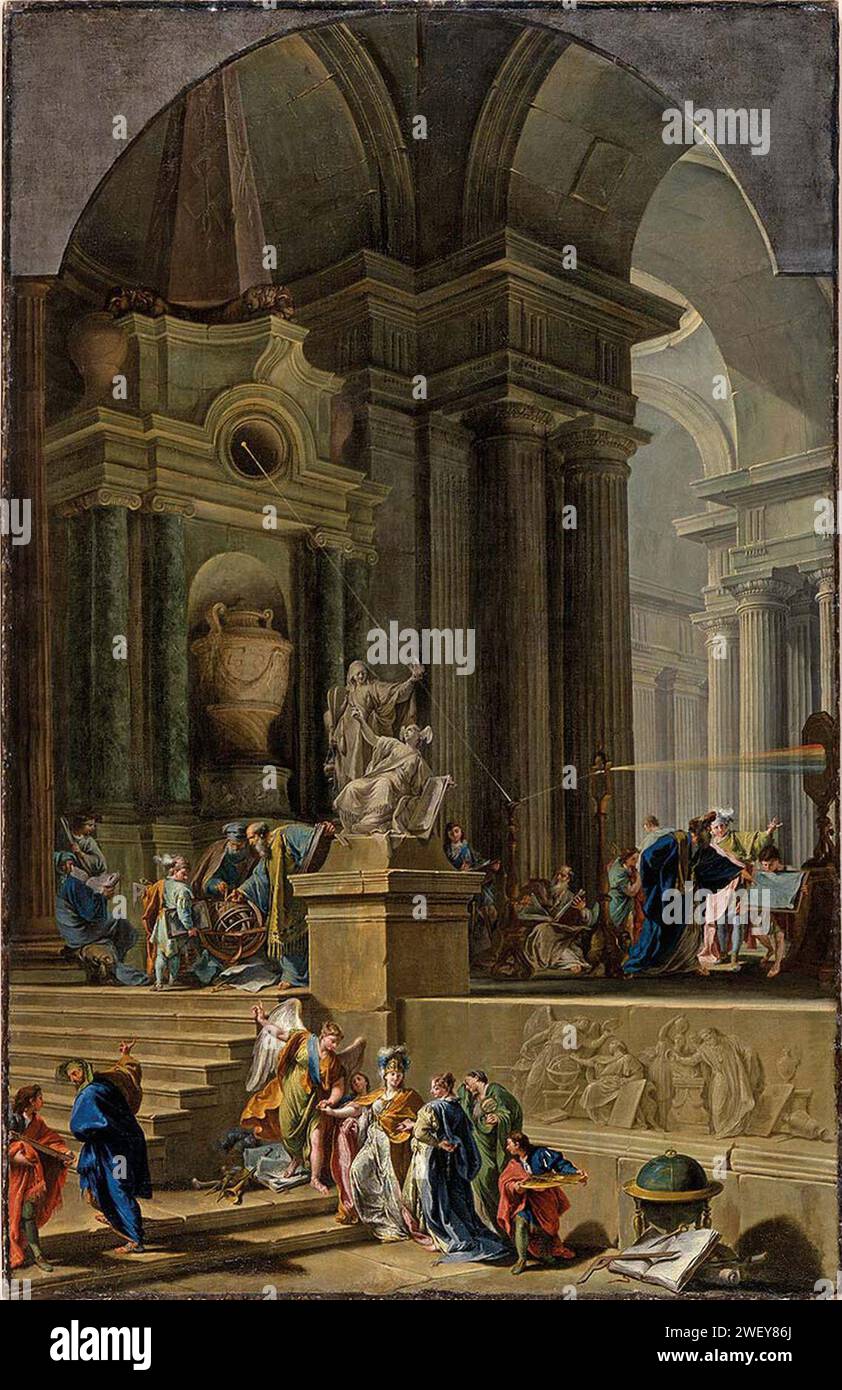 An Allegorical Monument to Sir Isaac Newton (Pittoni-Valeriani Stock ...