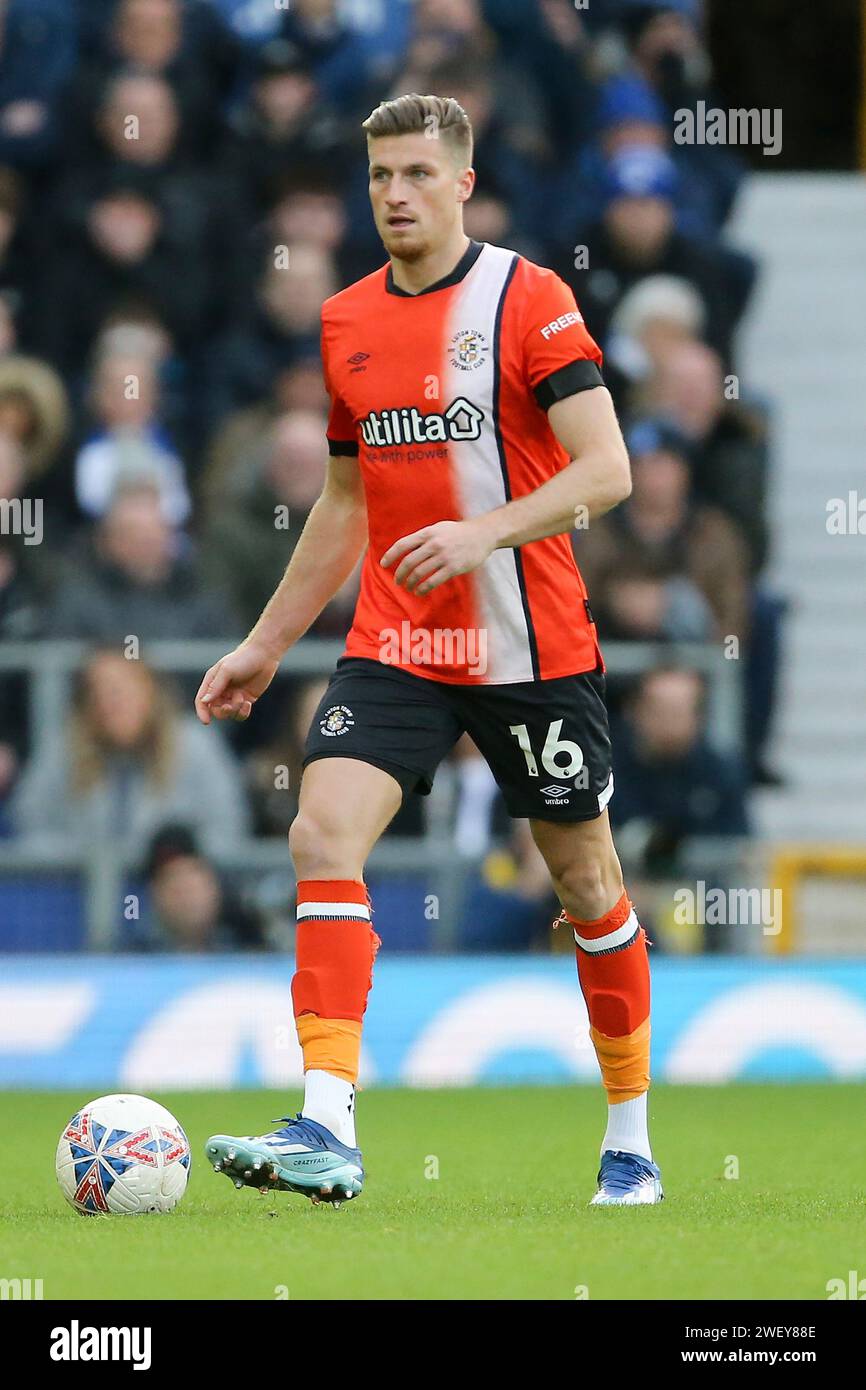 Liverpool, UK. 27th Jan, 2024. Reece Burke of Luton Town. Emirates FA ...