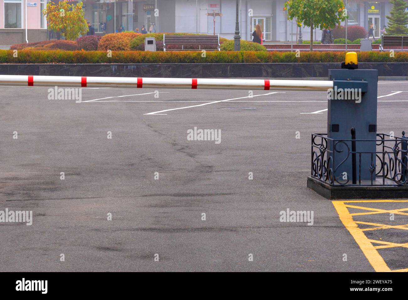 Barrier . Parking Entrance, Closed barrier. Concept closed Stock Photo ...