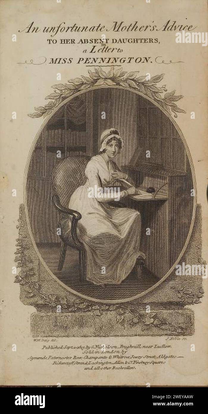 An Unfortunate Mother's Advice to Her Absent Daughters, in a letter to ...