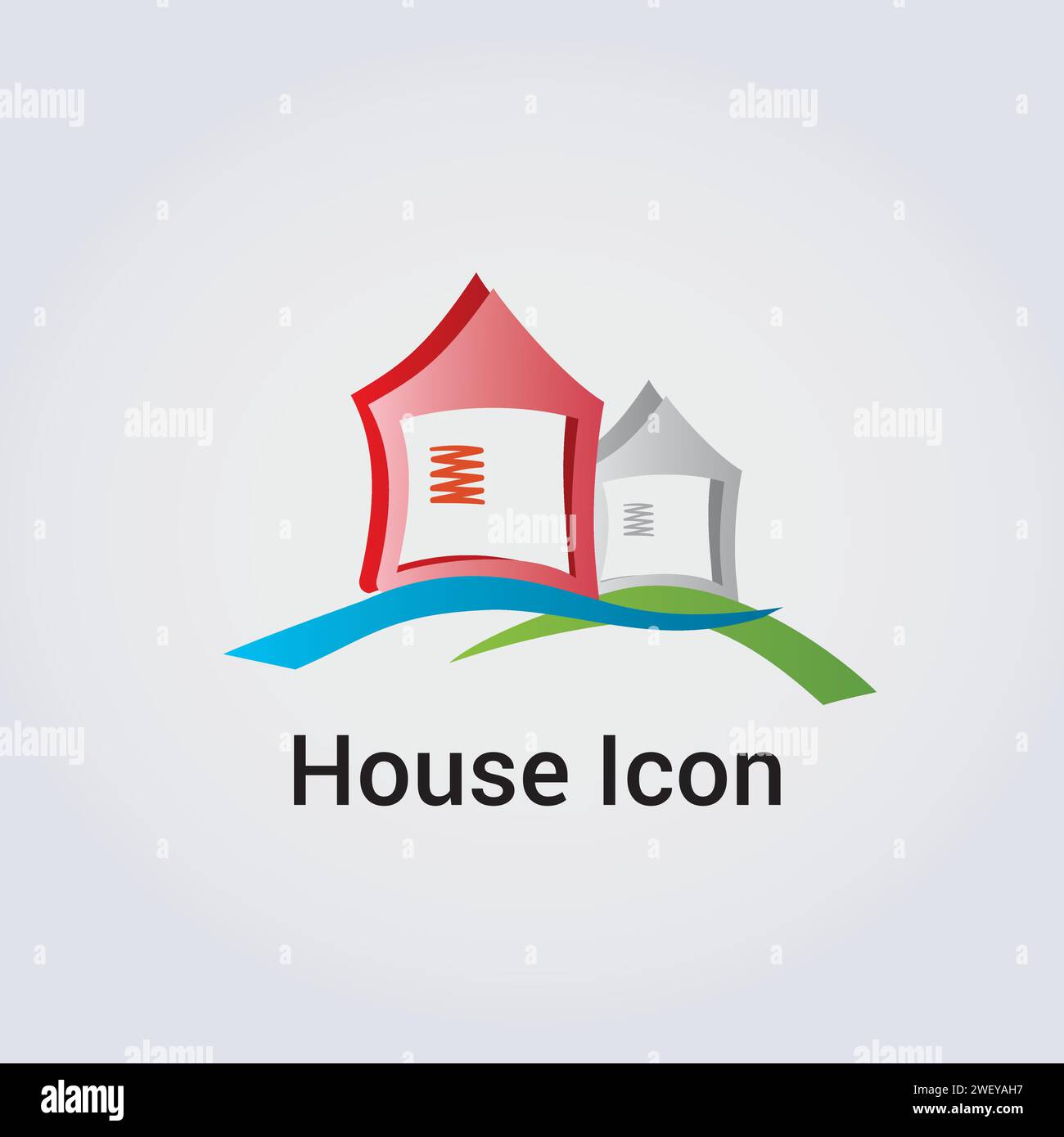 House, Home Icon Logo - Graphic Element - Illustration - Hand drawn ...