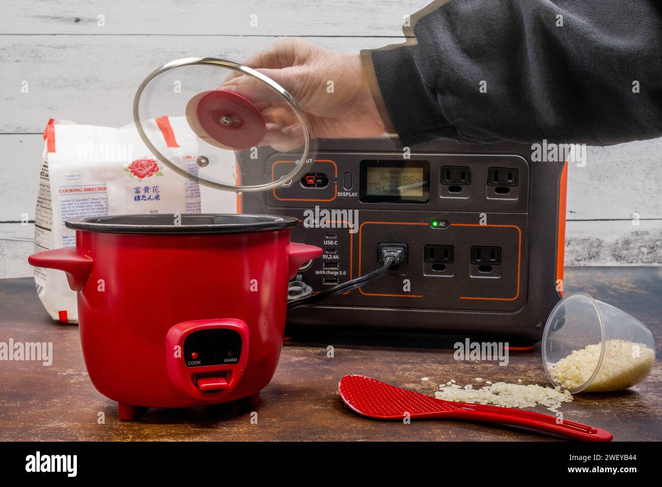 Low watt electric cooker using an portable power generator to cook in ...
