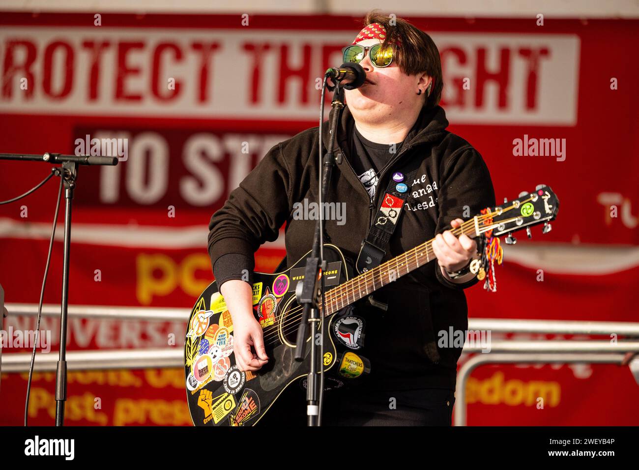 Cheltenham, UK, 27 January 2024, TUC Protect the right to strike ...