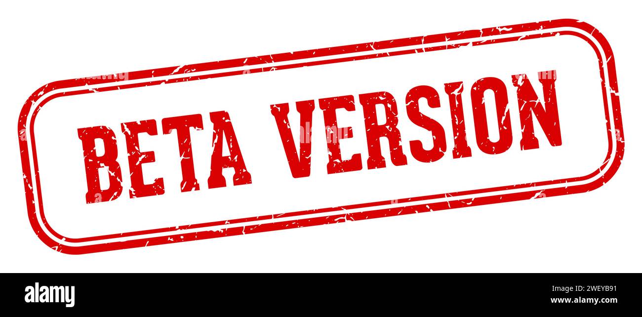 beta version stamp. beta version rectangular stamp isolated on white ...