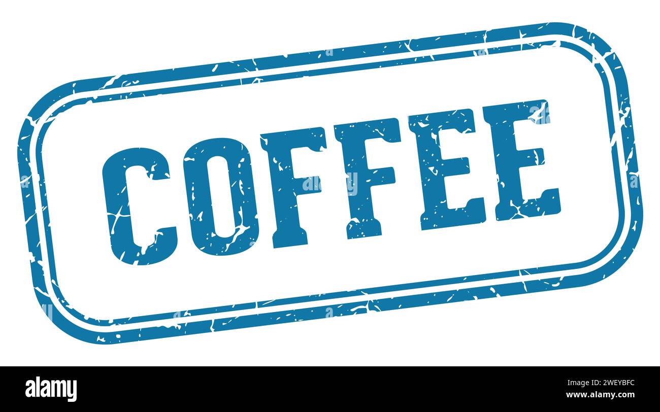 coffee stamp. coffee rectangular stamp isolated on white background ...