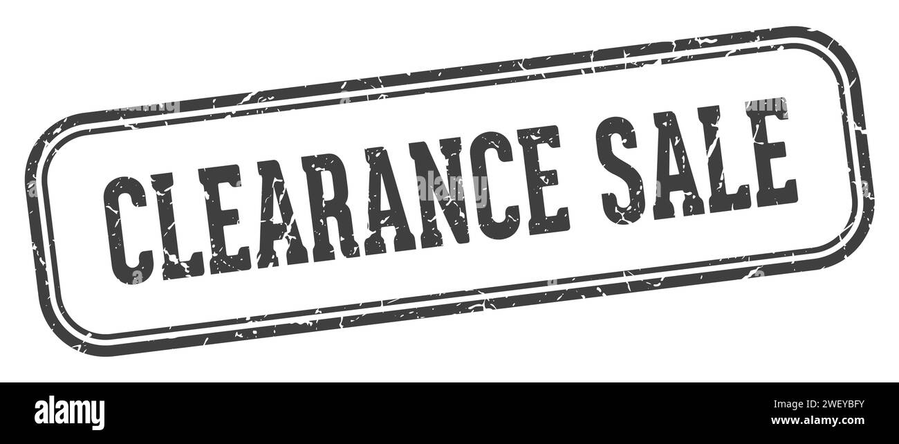 clearance sale stamp. clearance sale rectangular stamp isolated on ...