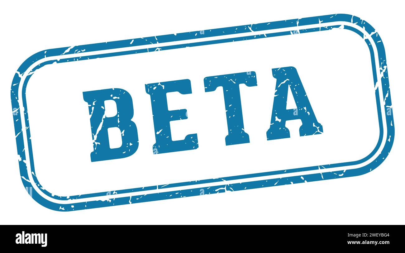 beta stamp. beta rectangular stamp isolated on white background Stock ...