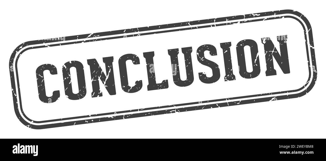 conclusion stamp. conclusion rectangular stamp isolated on white ...