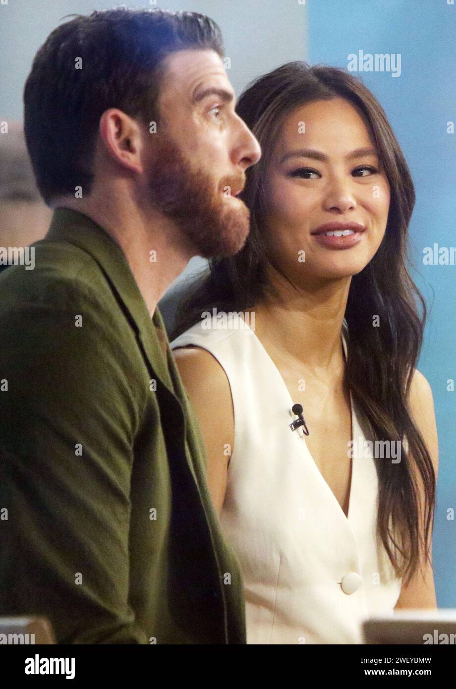 New York, NY, USA. 26th Jan, 2024. Bryan Greenberg and Jamie Chung ...