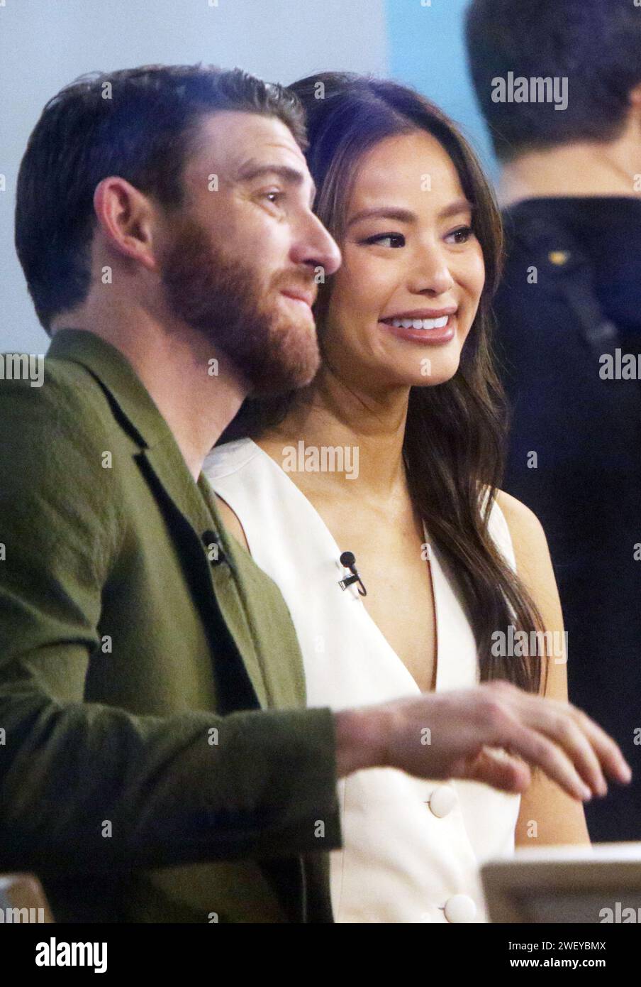 New York, NY, USA. 26th Jan, 2024. Bryan Greenberg and Jamie Chung ...