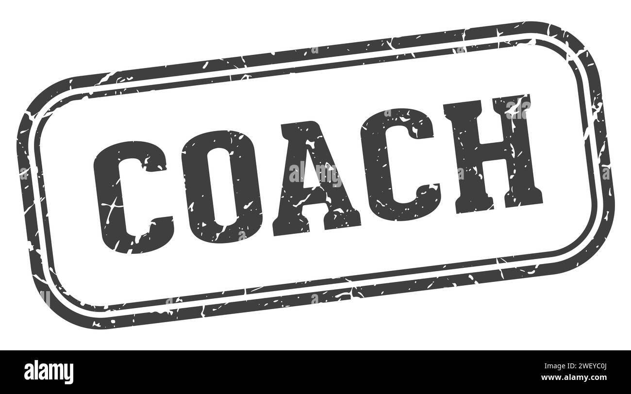 coach stamp. coach rectangular stamp isolated on white background Stock ...
