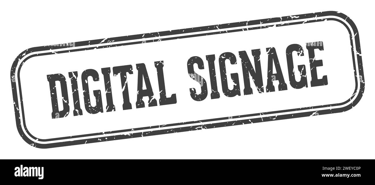 digital signage stamp. digital signage rectangular stamp isolated on ...