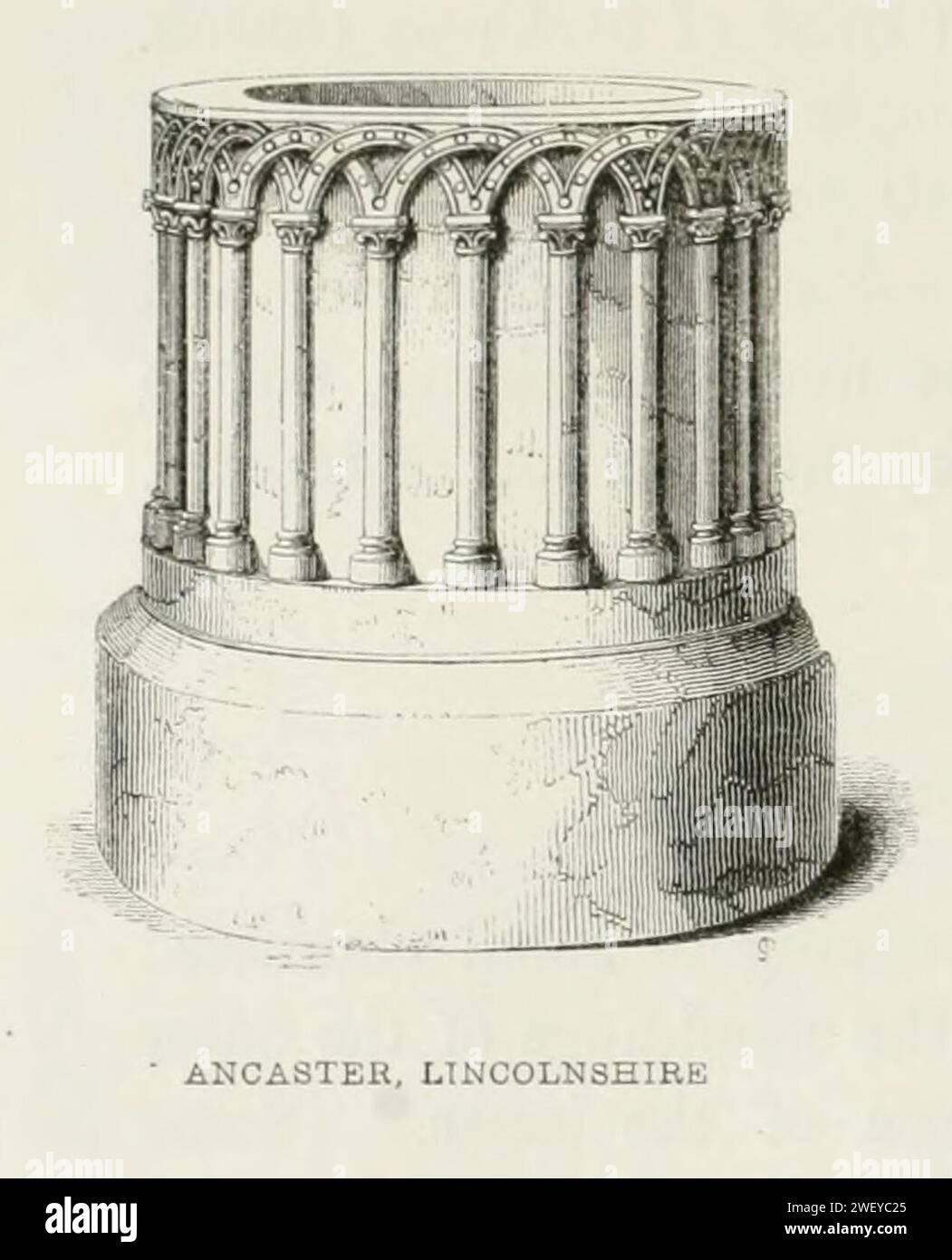 Ancaster Font stylesofarchitec00rick 0152 Stock Photo - Alamy