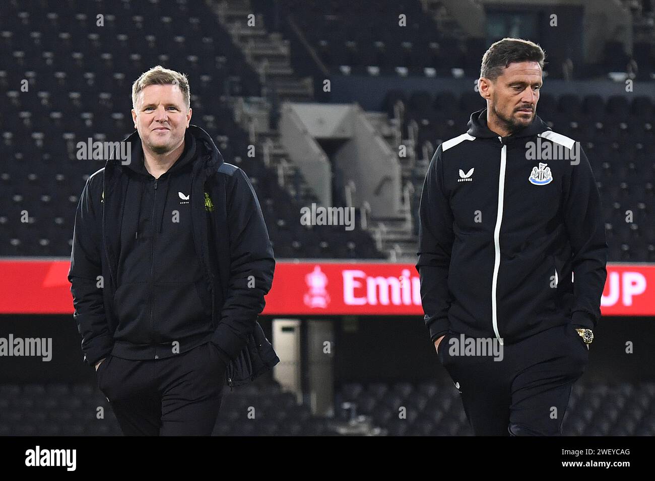 London, UK. 27th Jan, 2024. Eddie Howe Manager of Newcastle United and ...