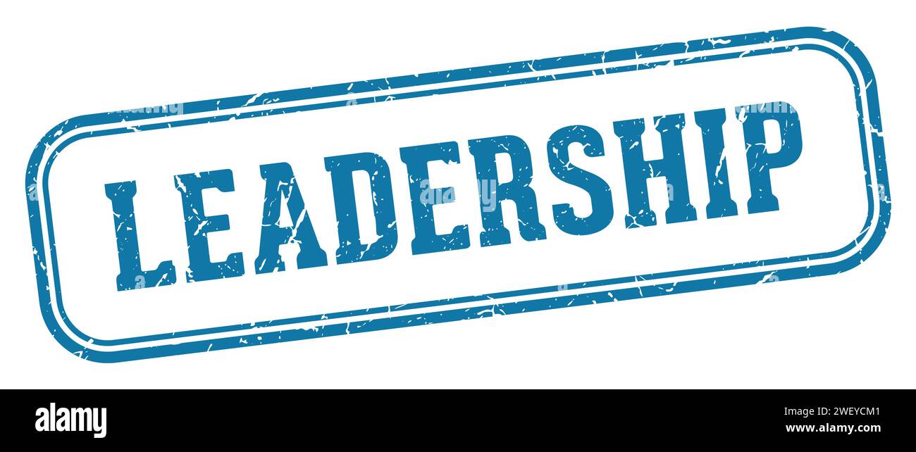 leadership stamp. leadership rectangular stamp isolated on white ...