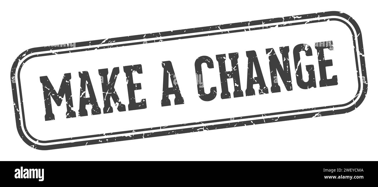 make a change stamp. make a change rectangular stamp isolated on white ...