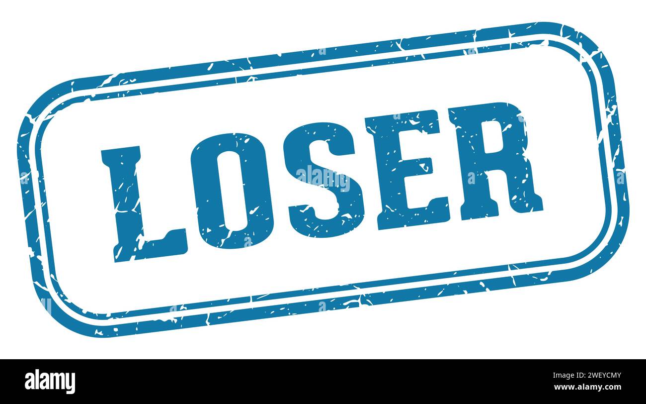 loser stamp. loser rectangular stamp isolated on white background Stock ...