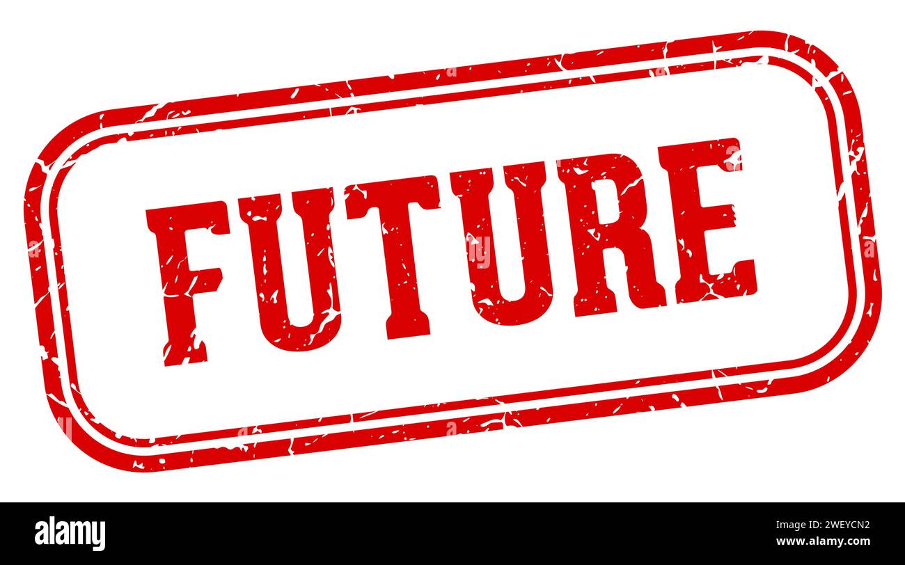 future stamp. future rectangular stamp isolated on white background ...