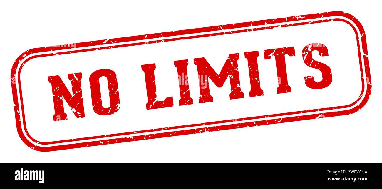no limits stamp. no limits rectangular stamp isolated on white ...