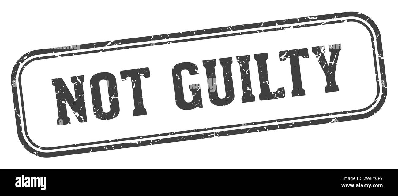 not guilty stamp. not guilty rectangular stamp isolated on white ...
