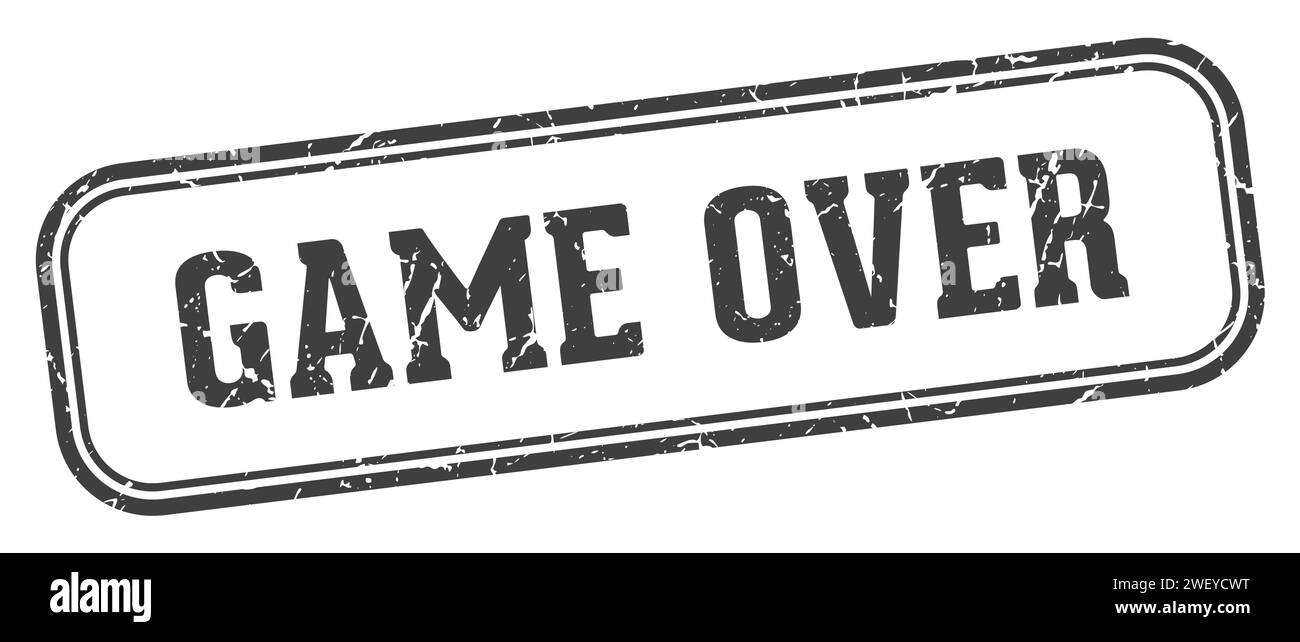game over stamp. game over rectangular stamp isolated on white ...