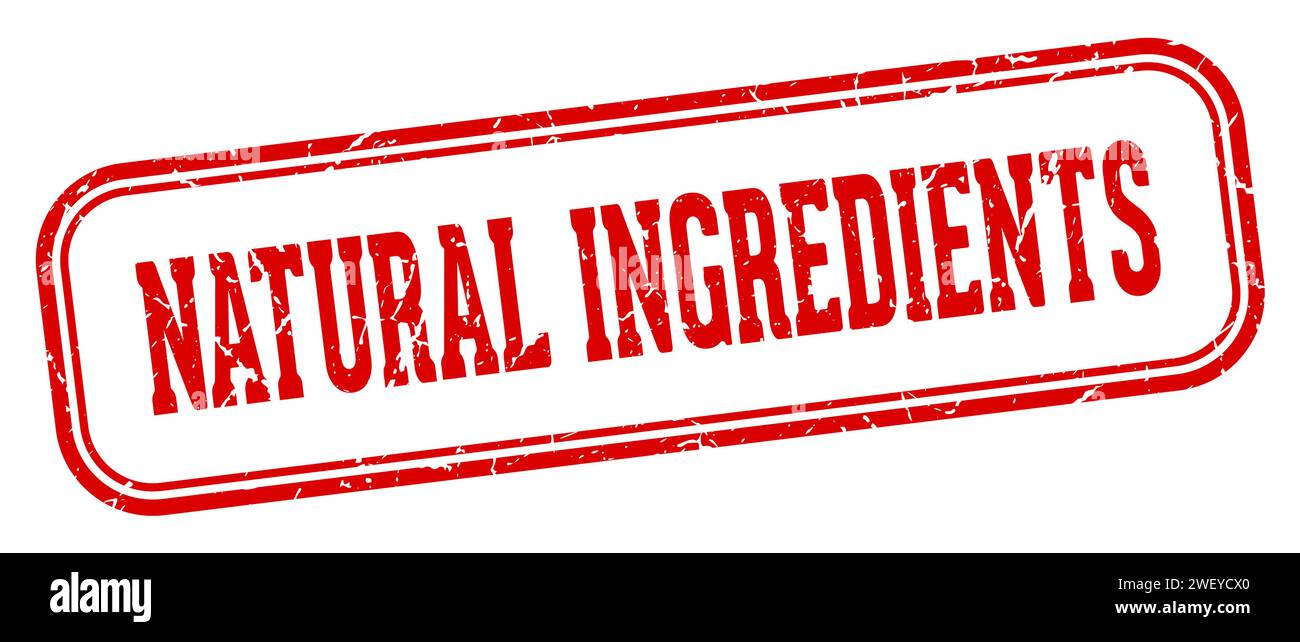 natural ingredients stamp. natural ingredients rectangular stamp ...